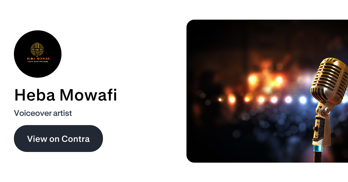 Heba Mowafi on Contra | Voiceover artist