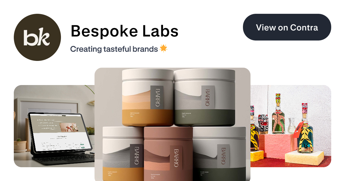 Bespoke Labs on Contra | Creating tasteful brands 🌟