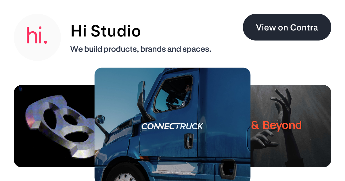 Hi Studio on Contra | We build products, brands and spaces.