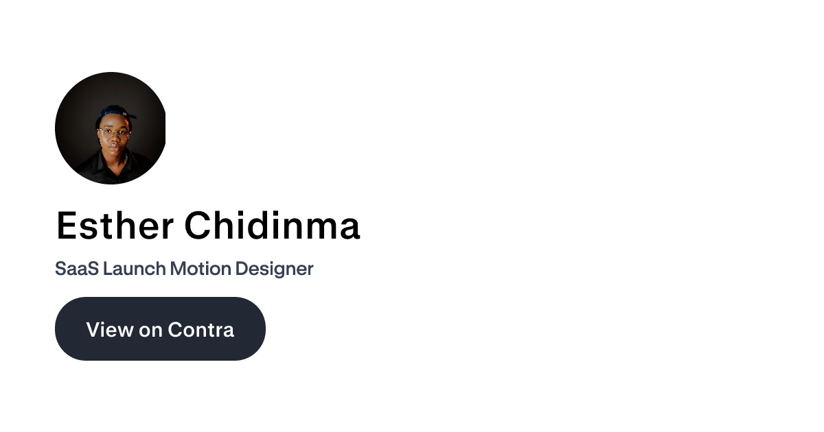 Esther Chidinma's Work | Contra
