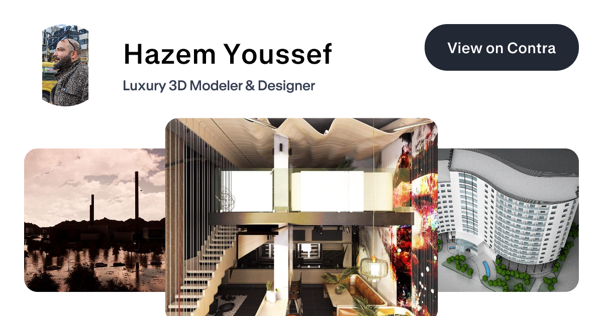 Hazem Youssef on Contra | Luxury 3D Modeler & Designer
