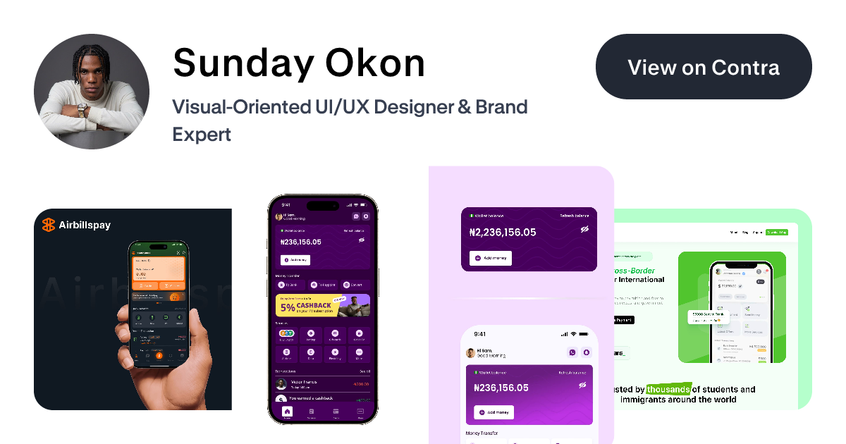 Sunday Okon - UI Designer | Contra