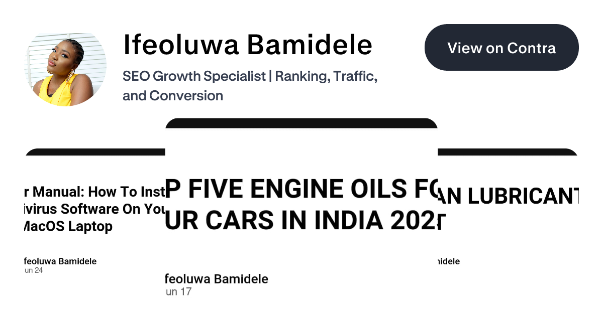 Ifeoluwa Bamidele on Contra