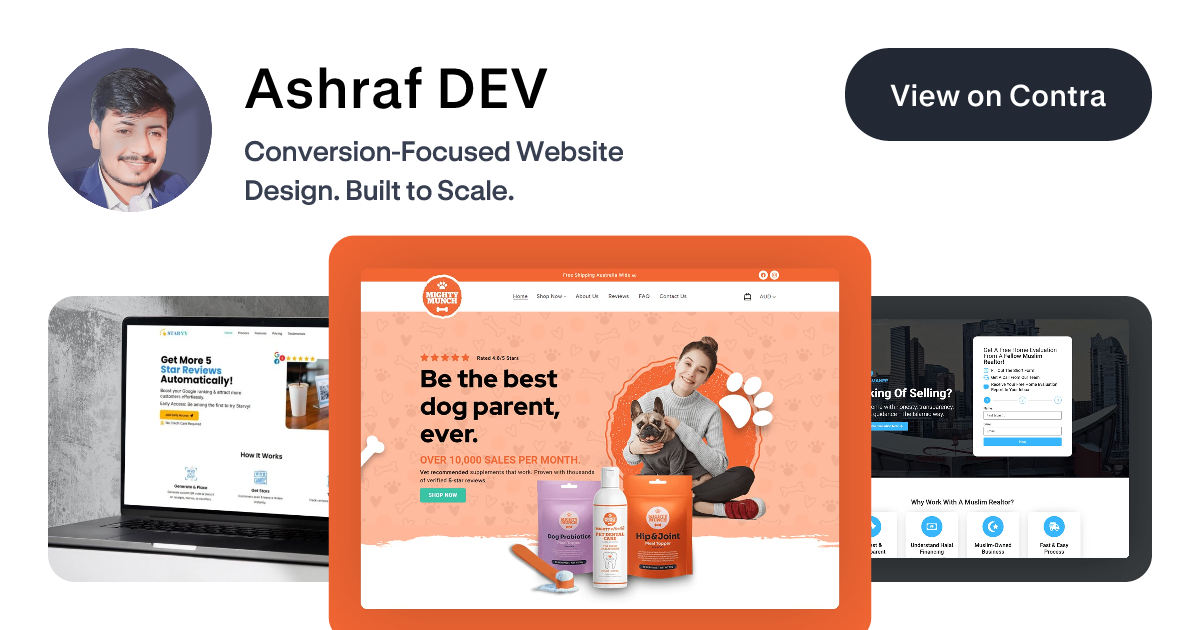 Ashraf DEV's Services | Contra