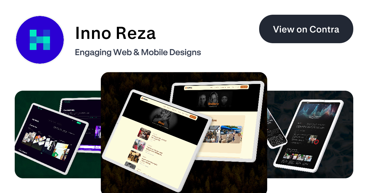 Inno Reza on Contra | Engaging Web & Mobile Designs