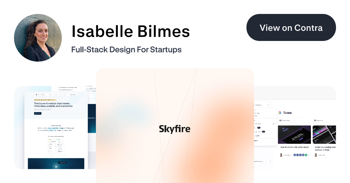 Isabelle Bilmes's Work | Contra