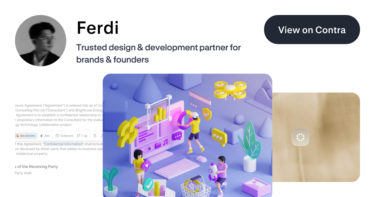 Ferdi - Design partner for fast-moving startups and founders | Contra