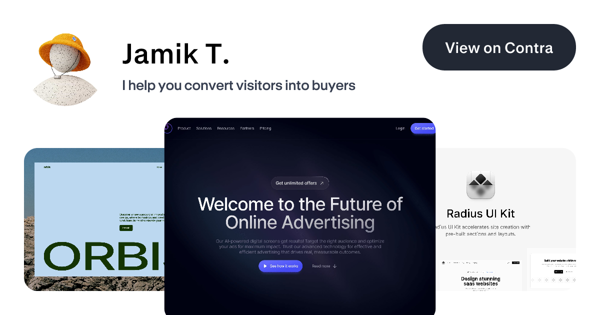 Jamik T. on Contra | I help you convert visitors into buyers