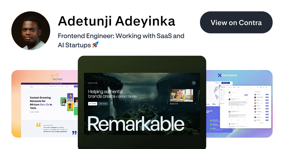 Adetunji Adeyinka's Work | Contra