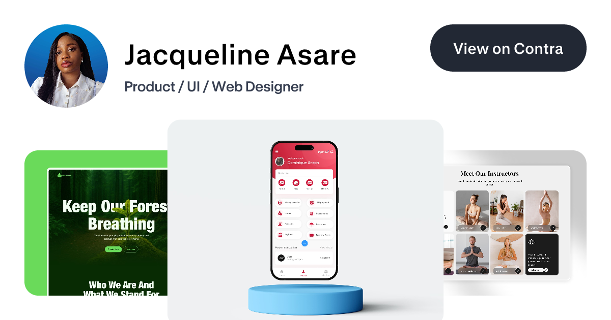 Jacqueline Asare on Contra | Product / UI / Web Designer