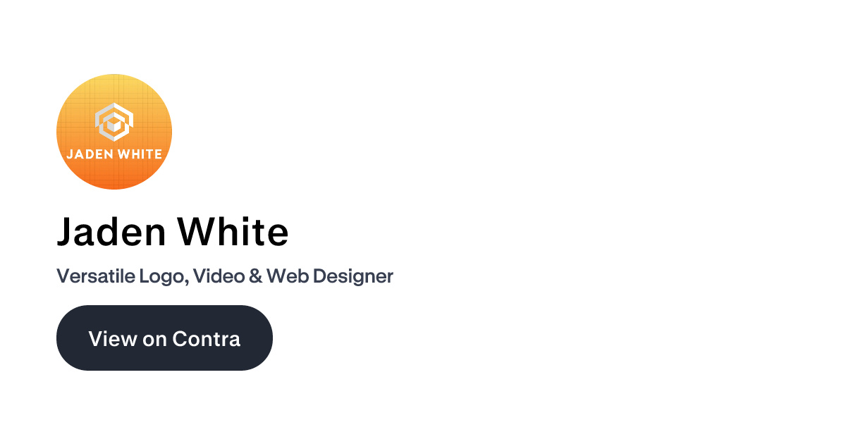 Jaden White on Contra | Versatile Logo, Video & Web Designer