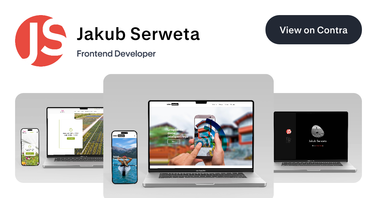 Jakub Serweta on Contra | Frontend Developer