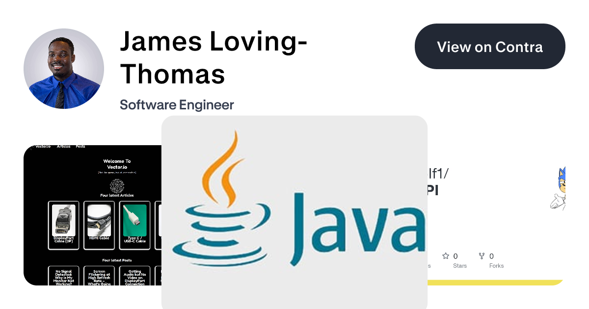 James Loving-Thomas on Contra | Software Engineer