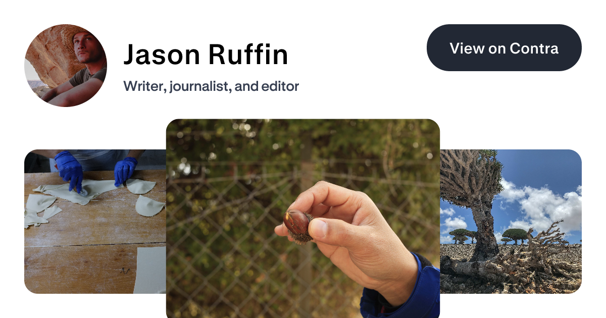 Jason Ruffin on Contra | Writer, journalist, and editor