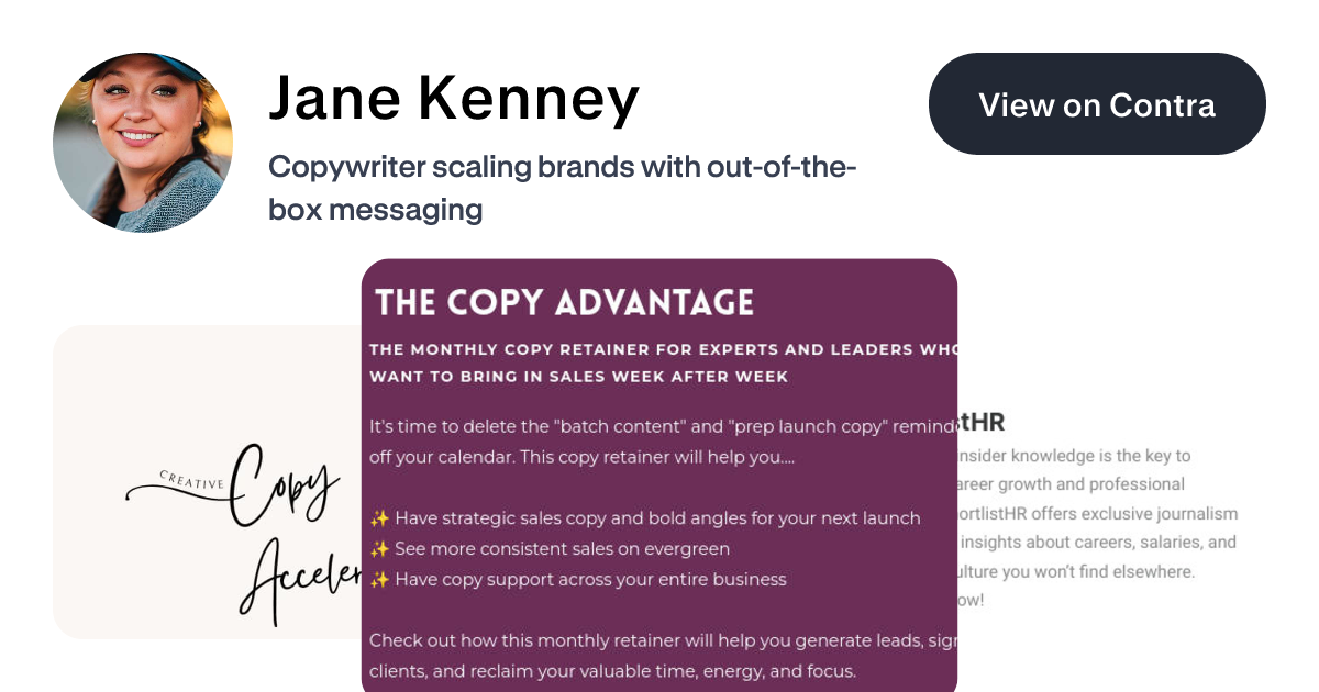 Jane Kenney on Contra