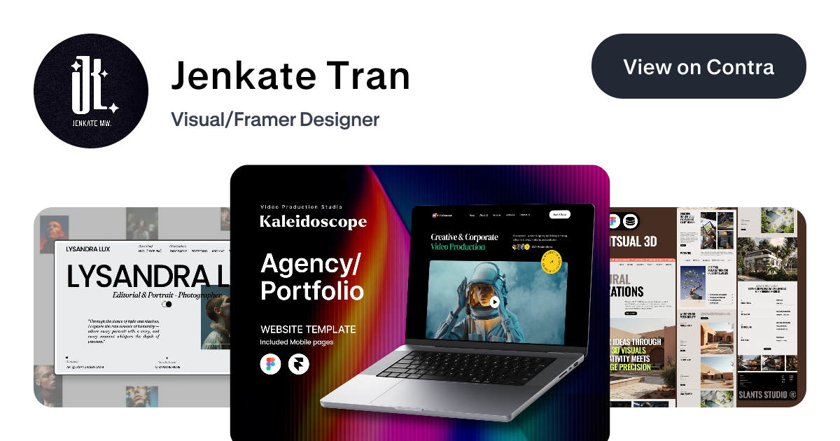 Jenkate Tran on Contra | Visual/Framer Designer