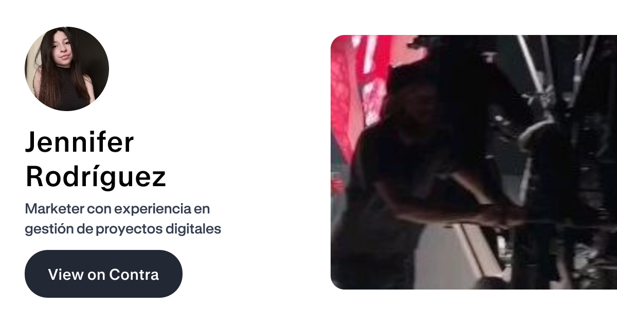Jennifer Rodríguez on Contra | Marketing student