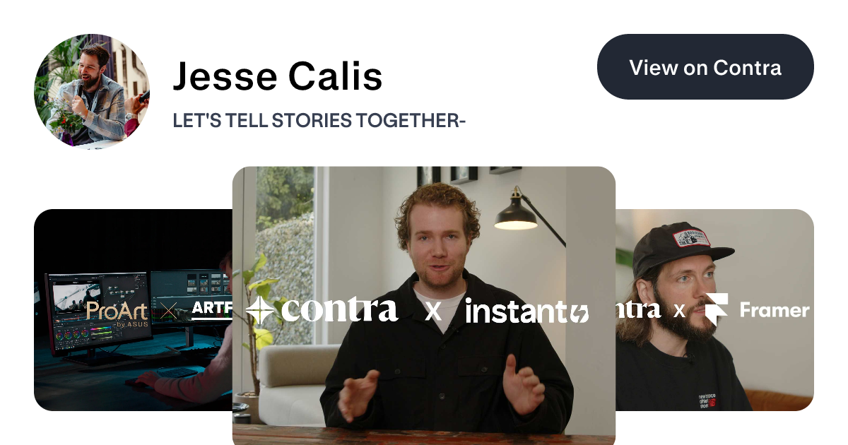 Jesse Calis on Contra | LET'S TELL STORIES TOGETHER-