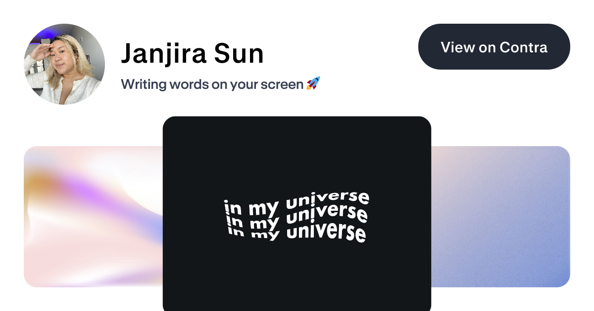 Janjira Sun on Contra | Writing words on your screen 🚀