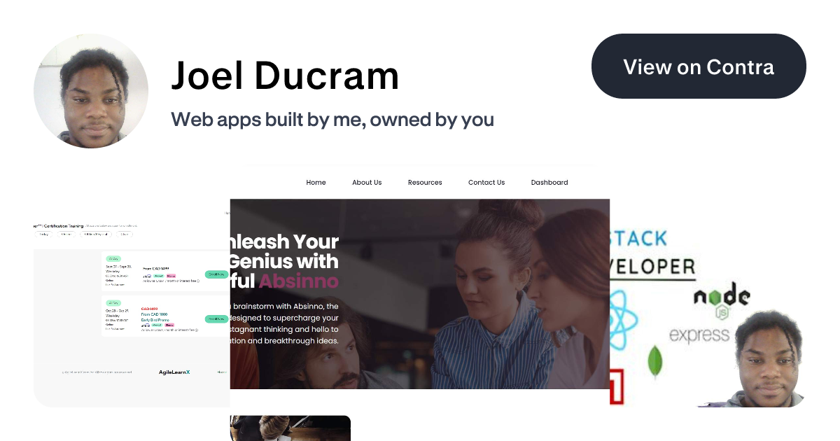 Joel Ducram on Contra | Web apps built by me, owned by you