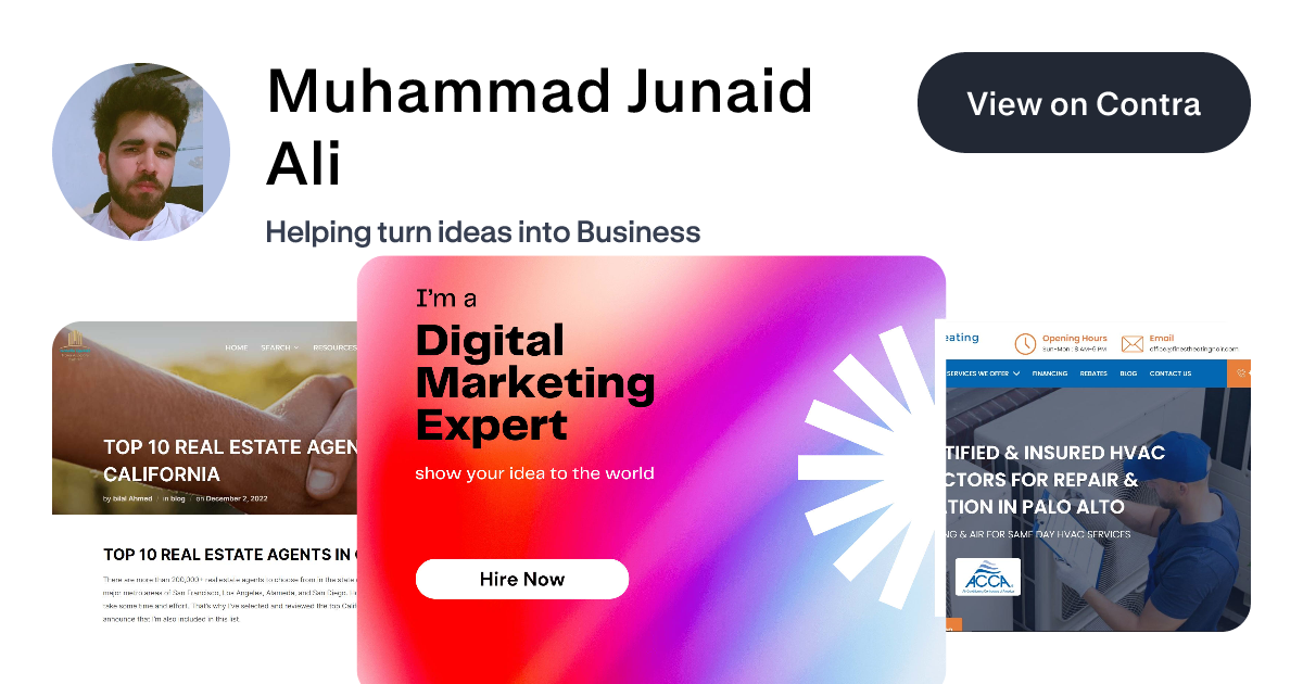 Muhammad Junaid Ali on Contra