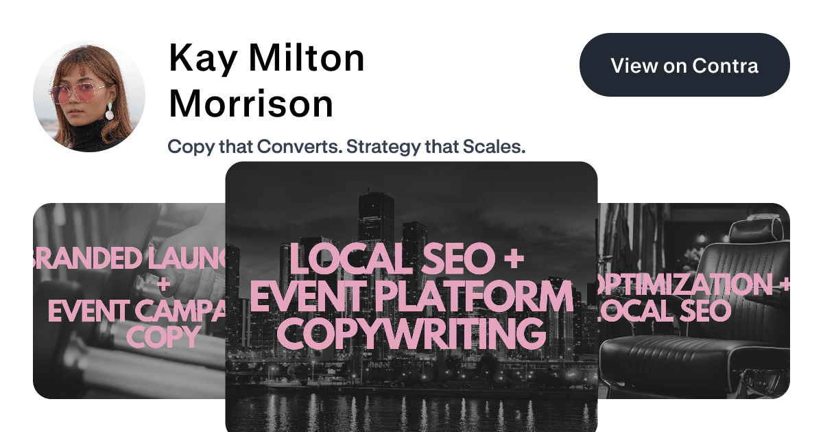 Kay Milton Morrison's Work | Contra
