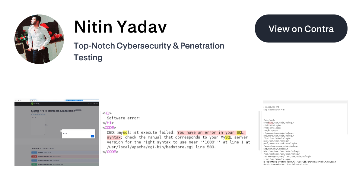 Nitin Yadav on Contra