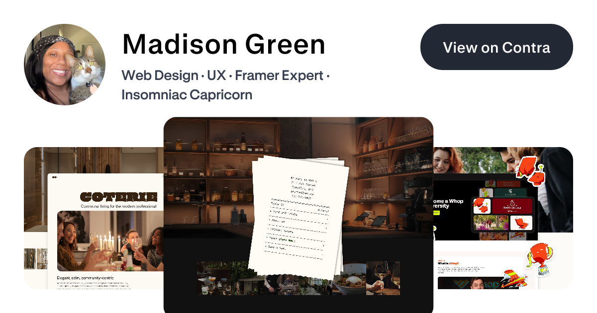 About Madison Green | Contra