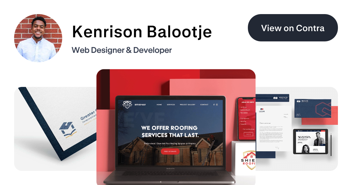 Kenrison Balootje on Contra | Web Designer & Developer