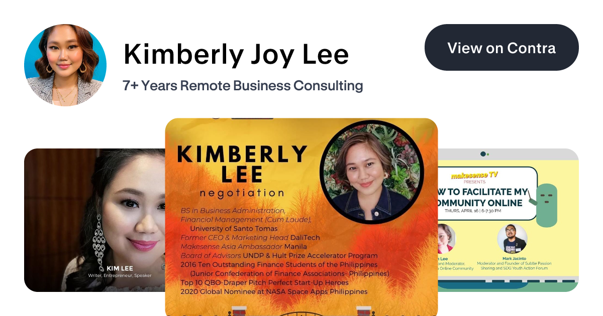 Kimberly Joy Lee on Contra