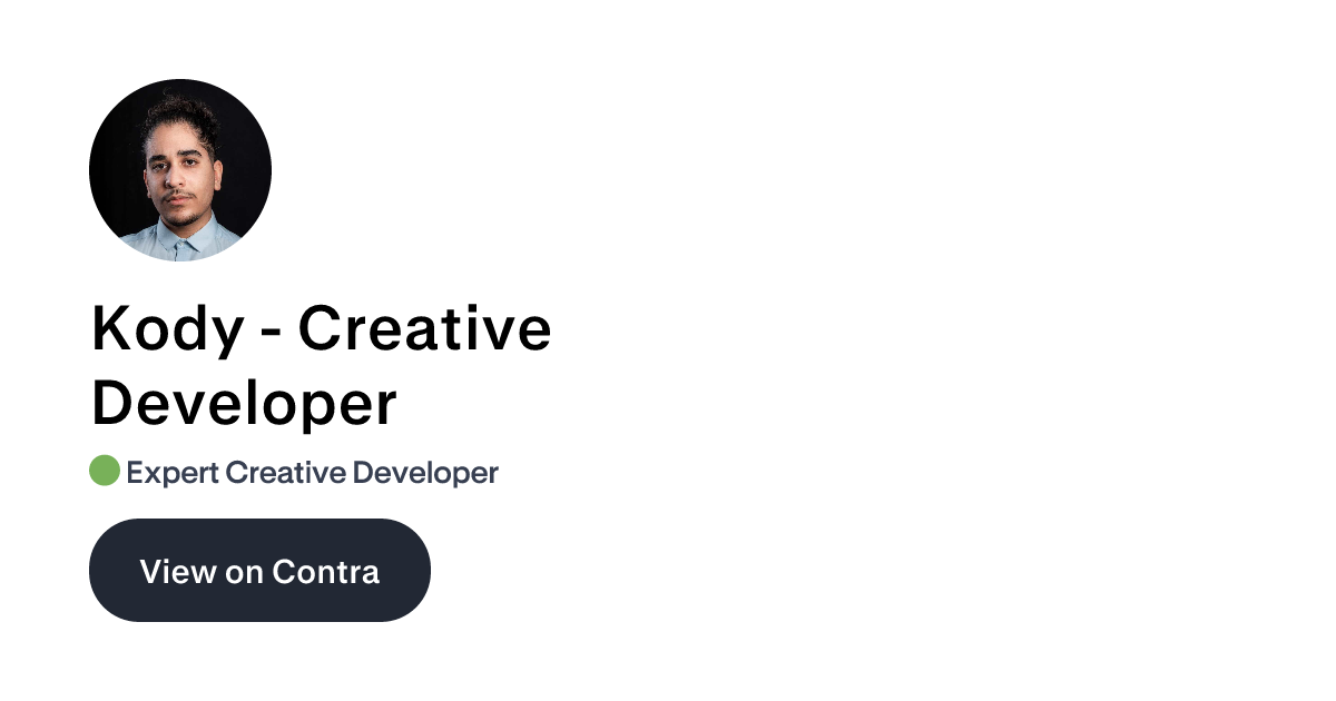 Kody - Creative Developer on Contra