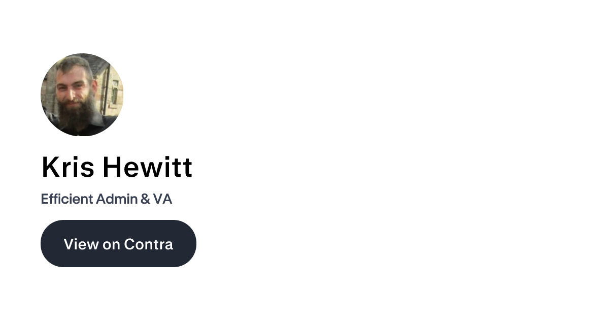 Kris Hewitt on Contra | Efficient Admin & VA