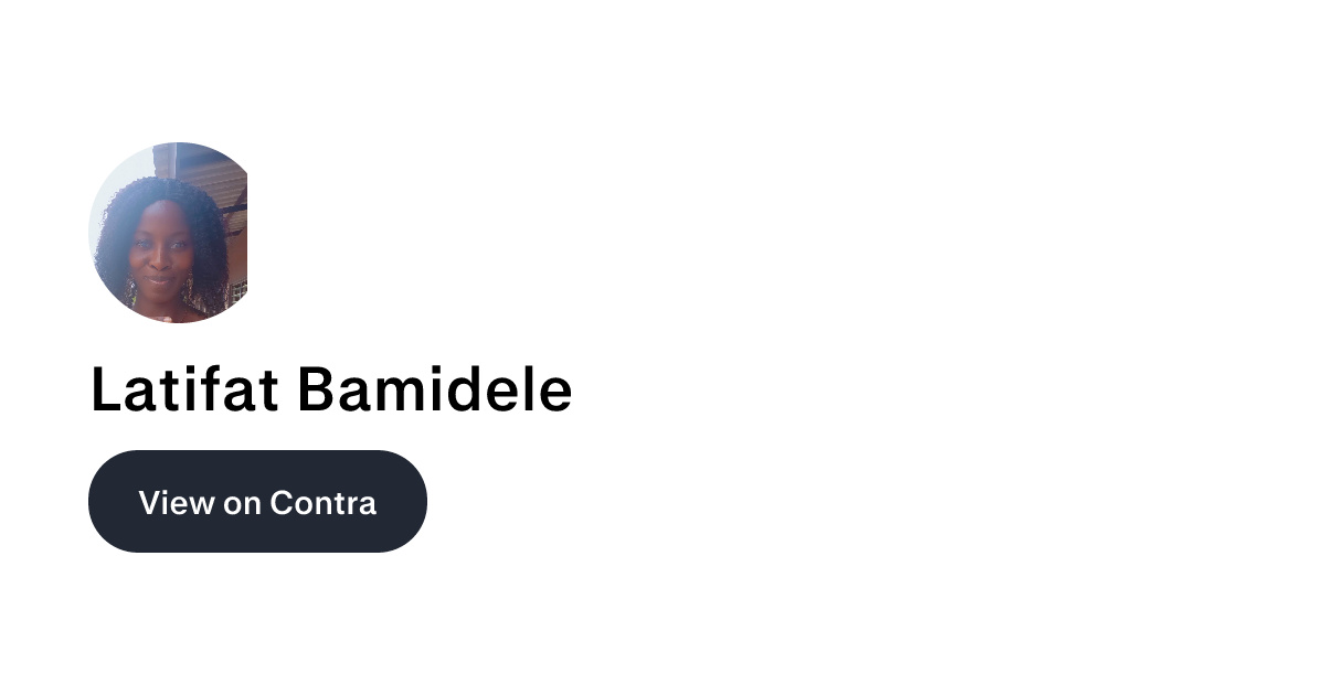 Latifat Bamidele | Contra