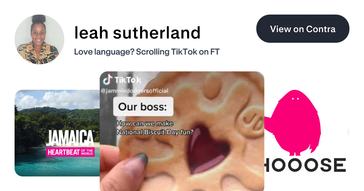 leah sutherland's Work | Contra