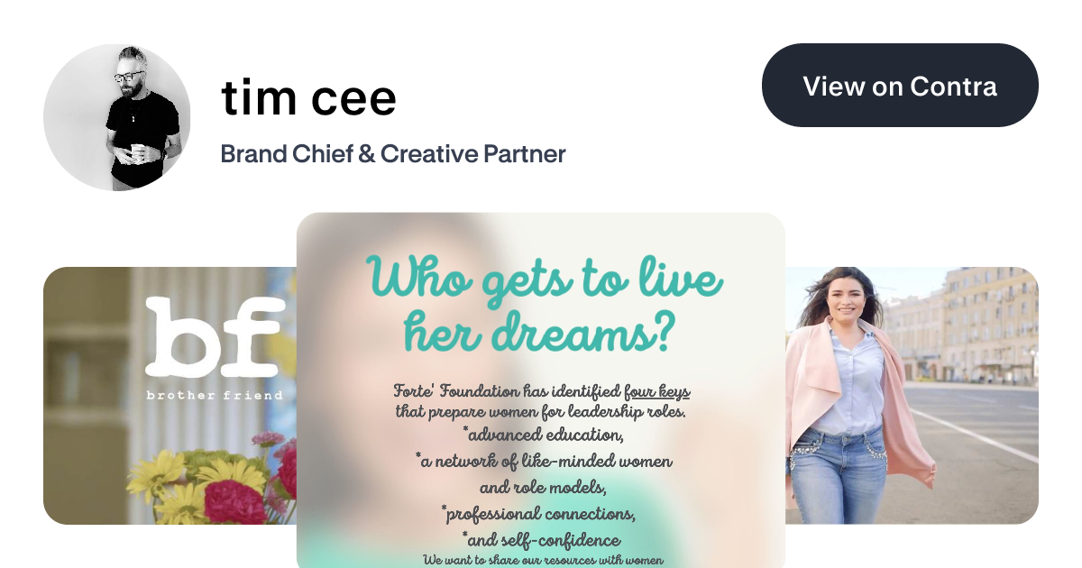 tim cee on Contra | Brand Chief & Creative Partner