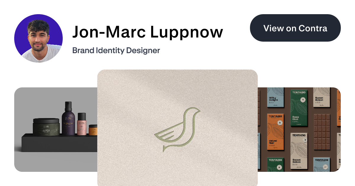 Jon-Marc Luppnow on Contra | Brand Identity Designer