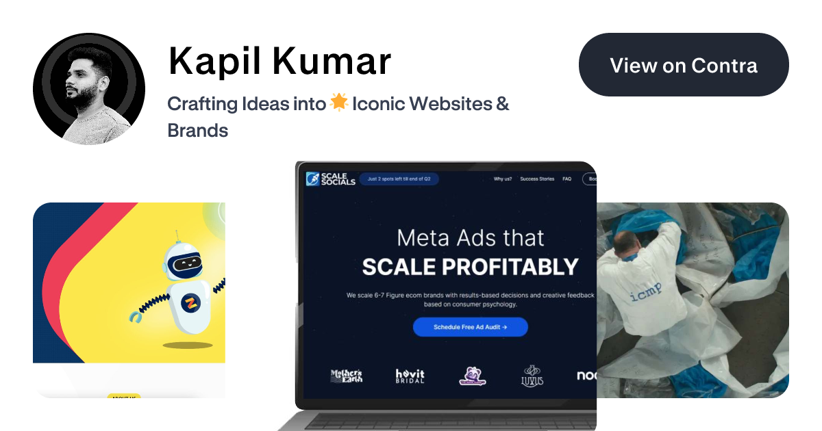 Kapil Kumar's Work | Contra