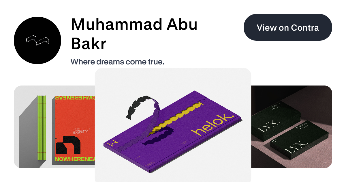 Muhammad Abu Bakr on Contra | Where dreams come true.