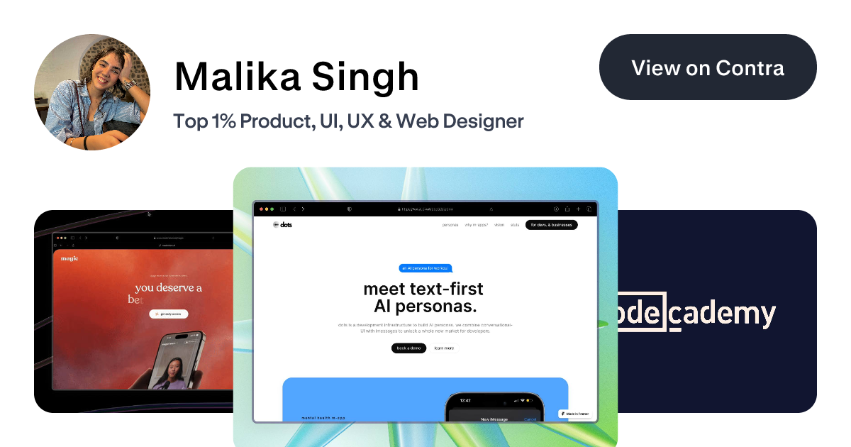 Malika Singh on Contra