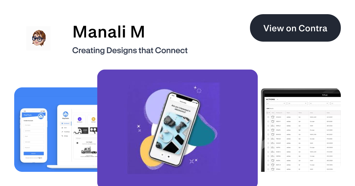 Manali M on Contra | Creating Designs that Connect