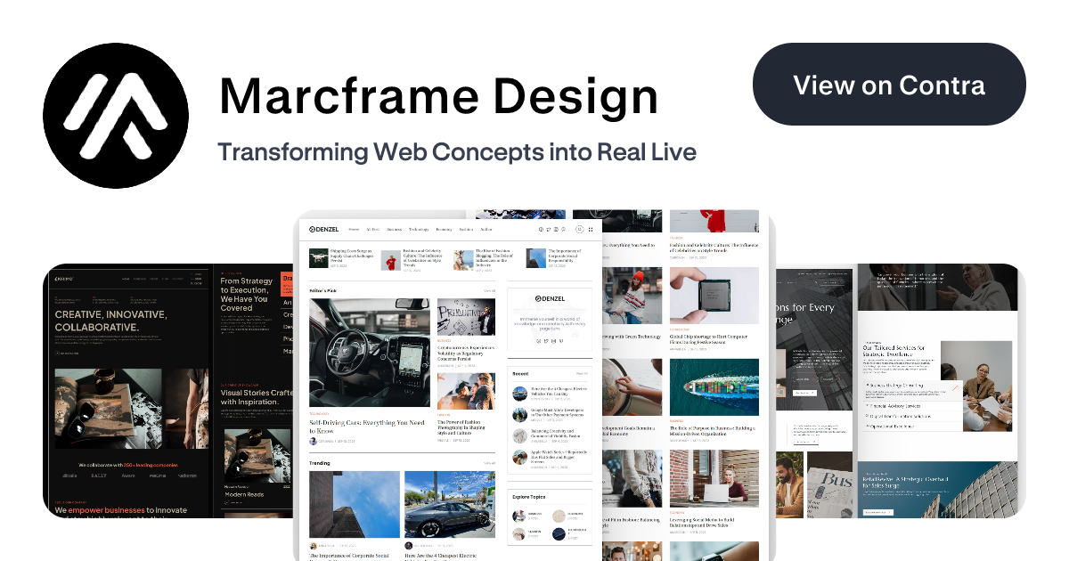 Marcframe Design on Contra