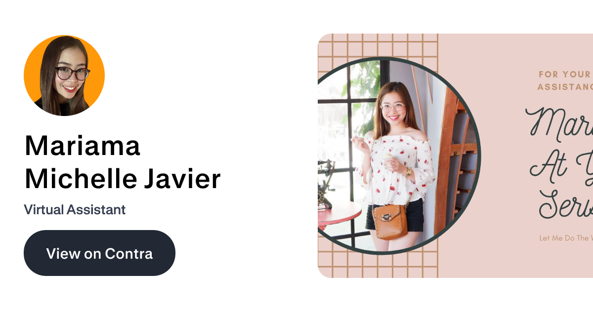 Mariama Michelle Javier on Contra | Virtual Assistant