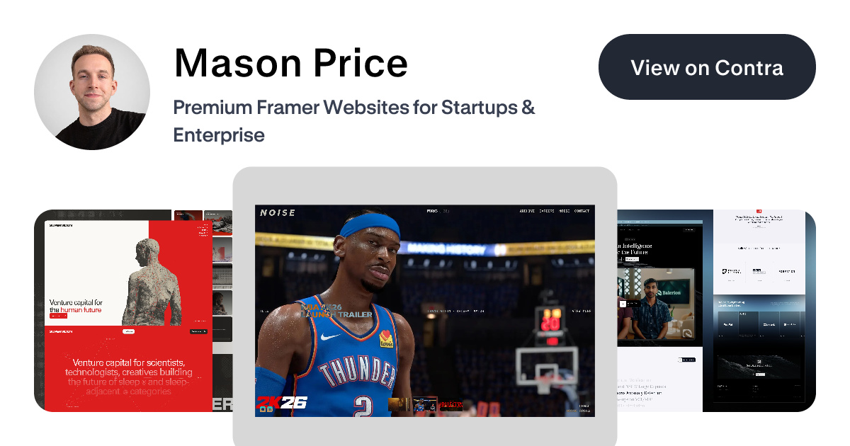 Mason Price's Work | Contra