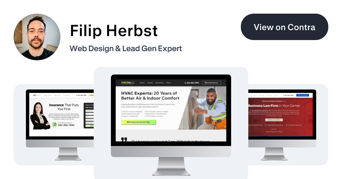 Filip Herbst on Contra | Web Design & Lead Gen Expert
