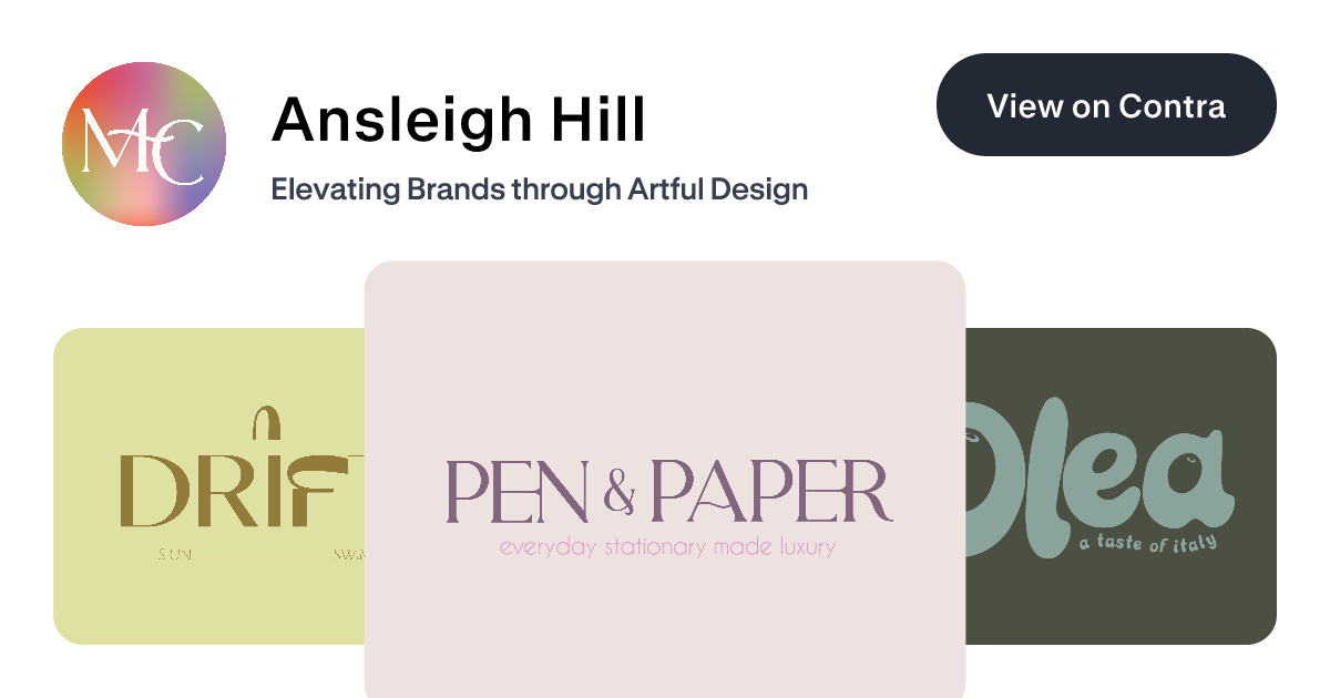 Ansleigh Hill's Work | Contra