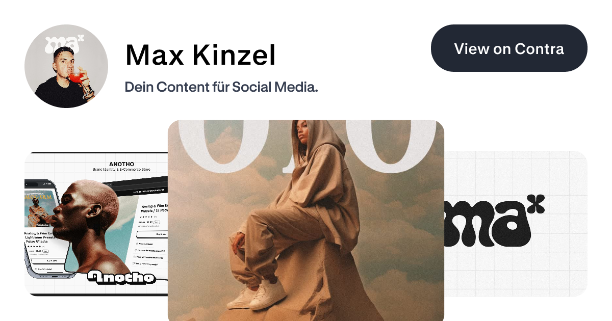 Max Kinzel on Contra | Dein Content für Social Media.