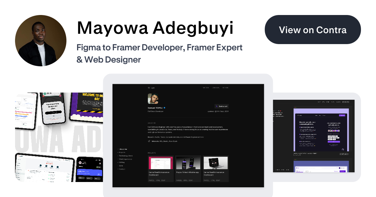 Mayowa Adegbuyi on Contra