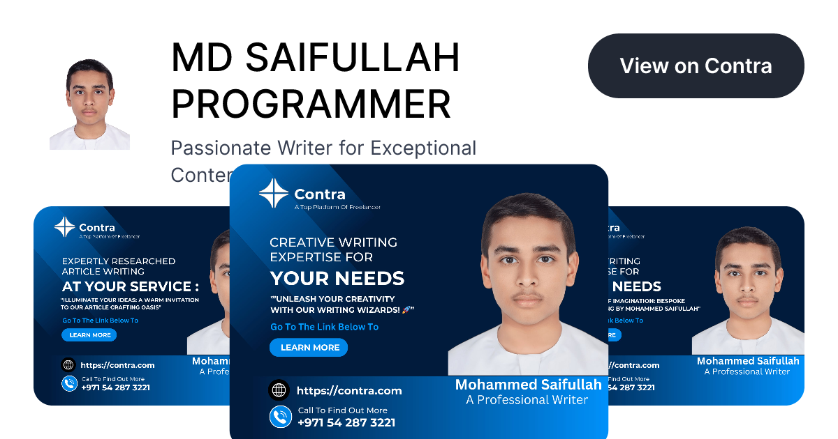 Md Saifullah Programmer On Contra
