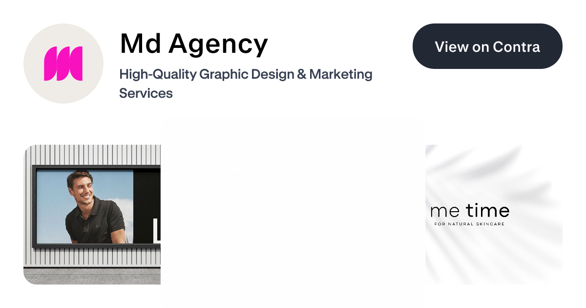 Md Agency - High-Quality Graphic Design & Marketing Services | Contra