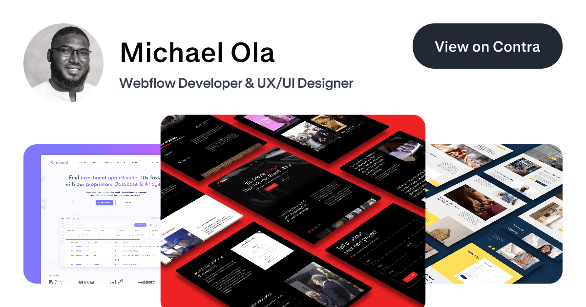 Michael Ola - Webflow Developer | Contra